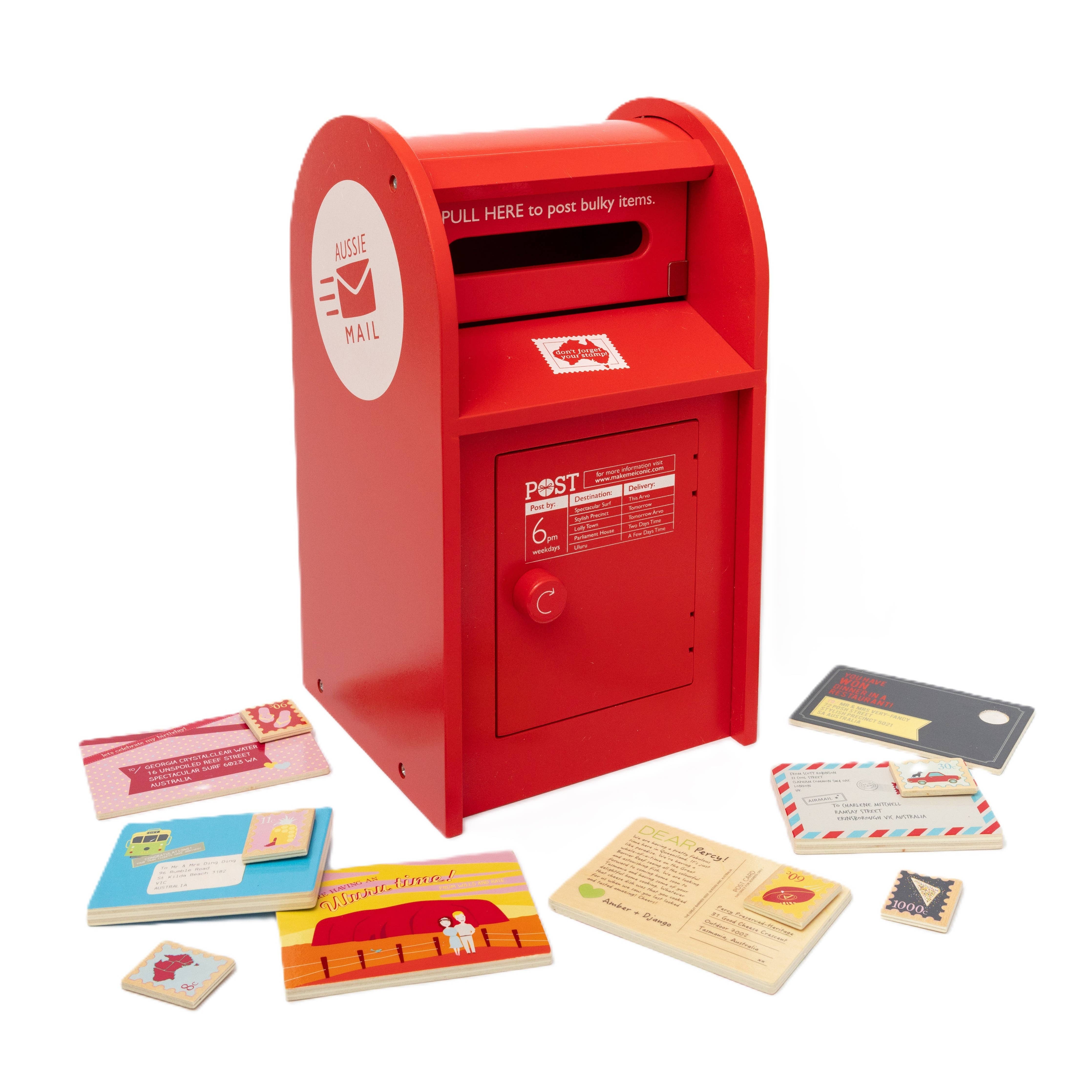 Make Me Iconic - Wooden Australian Post Box – Sunny Kids Toy Store